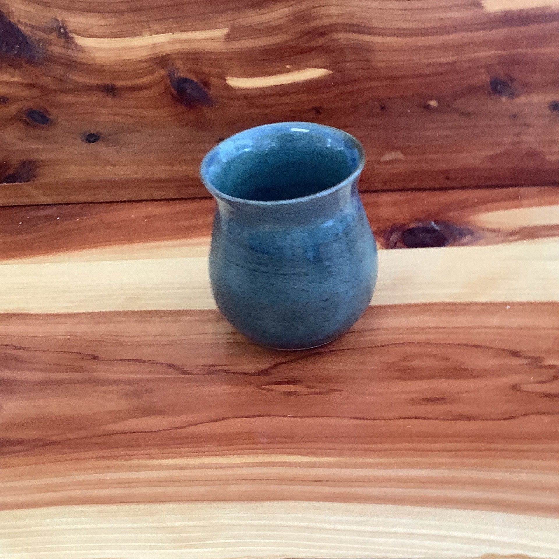 Blue cup / Vase /Container 2 | Forester Farms and Apiary